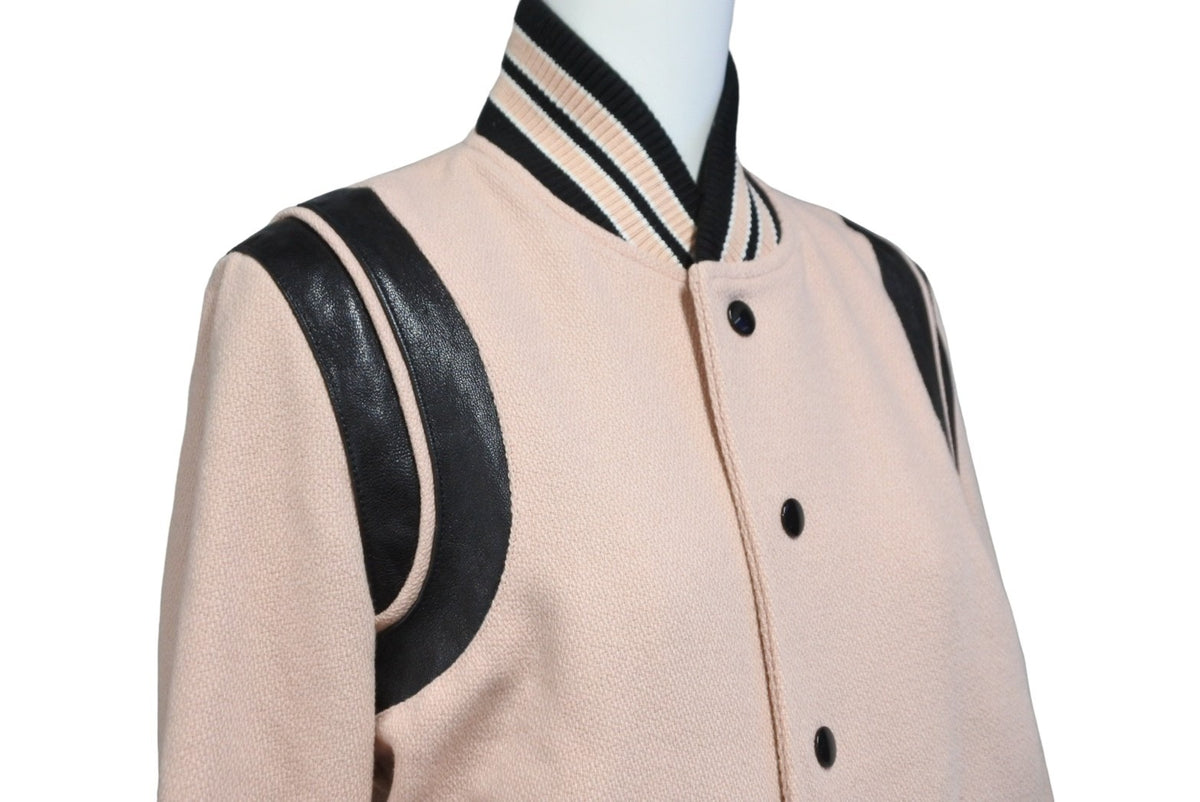 SAINT LAURENT サンローラン ブルゾン テディジャケット 13195 376283 Y213Q 9921 サイズ34 ゴールド金具 ...