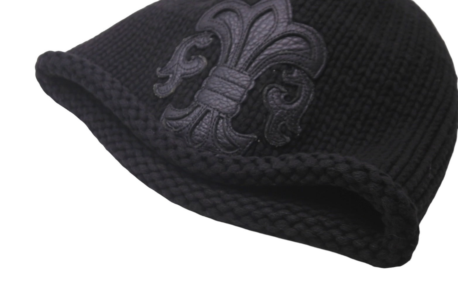CHROME HEARTS クロムハーツ ニットキャップ ブラック コットン CHROME HEARTS クロムハーツ ニットキャップ ブラック コットン