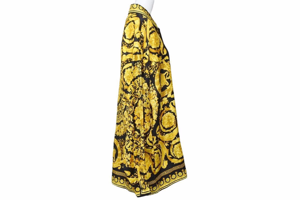 新品未使用 VERSACE ヴェルサーチ 希少 バロック柄 シャツ 総柄 ヴィンテージ 新品同様 激レア 44 タグ付き 38307 ...