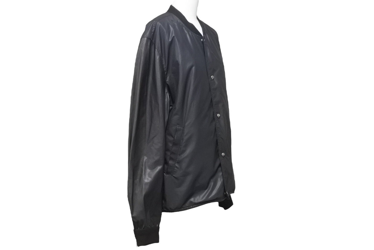CHROMEHEARTS クロムハーツ FLURIES JRD ナイロンジャケット クロスボタン シルバー925 レザー ブラック サイズL ...