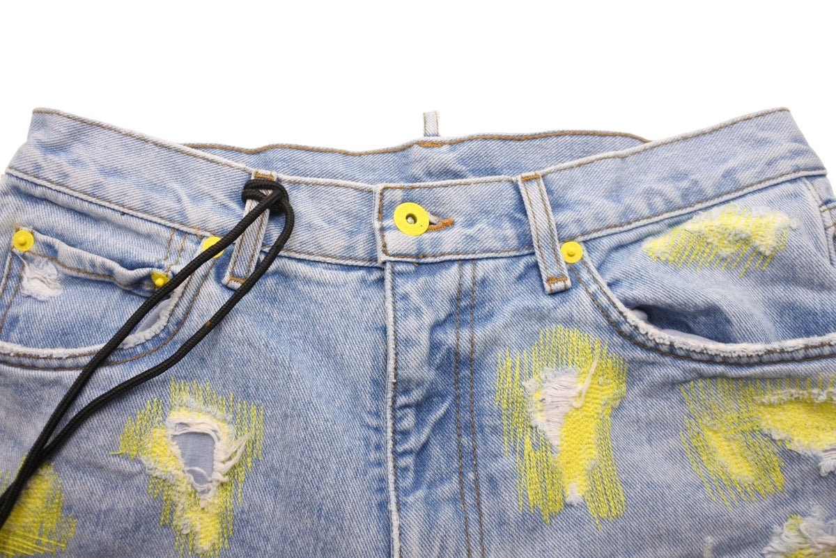 新品未使用 Endless Denim エンドレスデニム ASAP Bari デニムパンツ インディゴ イエロー サイズ32 中古 51917 ...