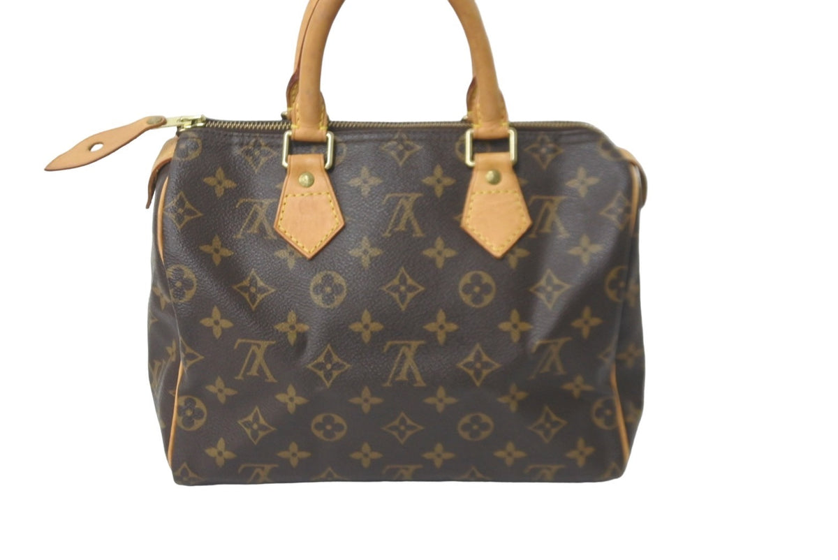 LOUIS VUITTON ルイヴィトン ハンドバッグ スピーディー25 モノグラム M41528 鍵欠品 PVC レザー ゴールド金具 美品 ...